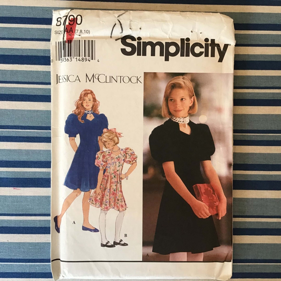 Uncut Simplicity 8790 Girls Jessica Mcclintock Dress Pattern - Etsy
