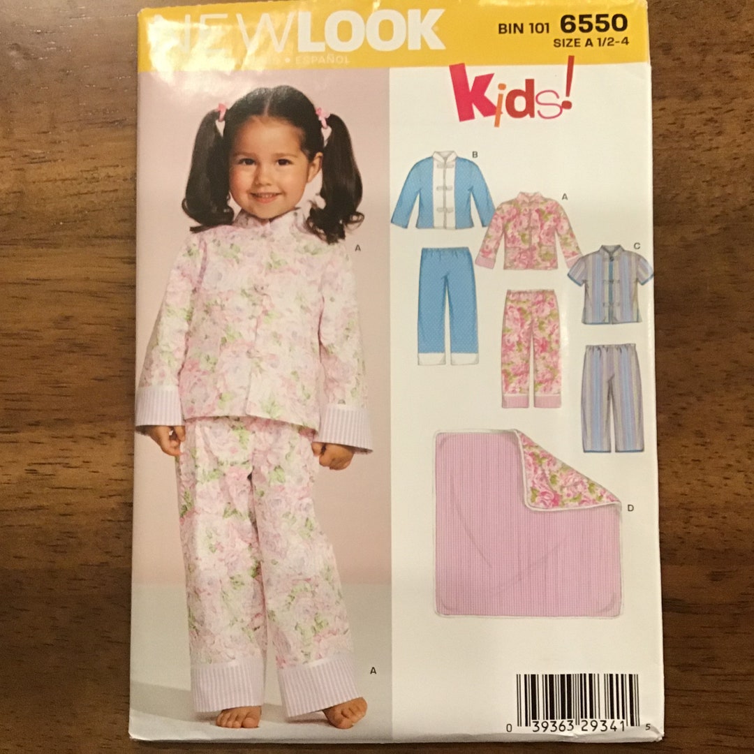 Uncut New Look 6550 Toddler Loungewear Sizes 1/2-4 - Etsy