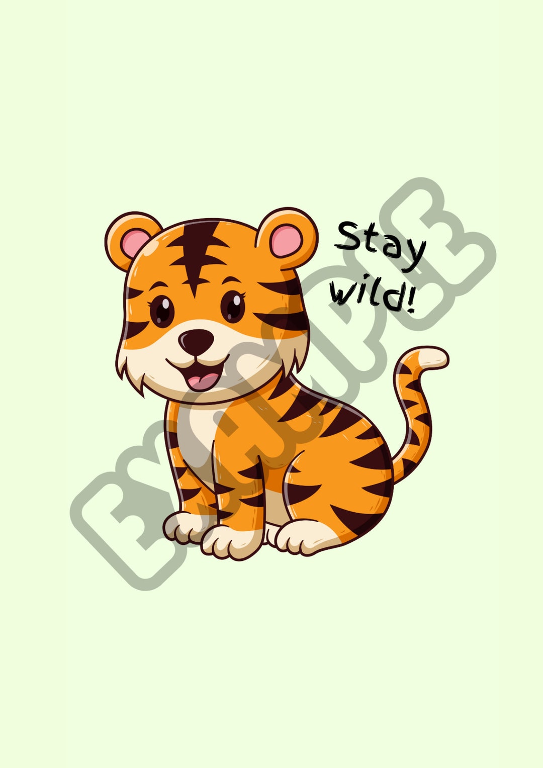 Cute Tiger Printables Digital File - Etsy