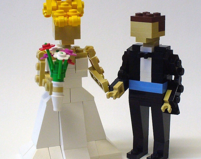 Custom Made LEGO Bride and Groom Wedding Cake Topper - Etsy