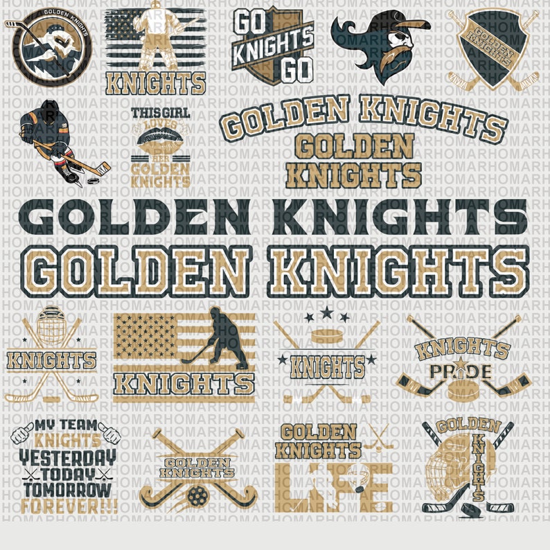 Golden Knights Bundle,golden Knights Svg,golden Knights Png,golden ...