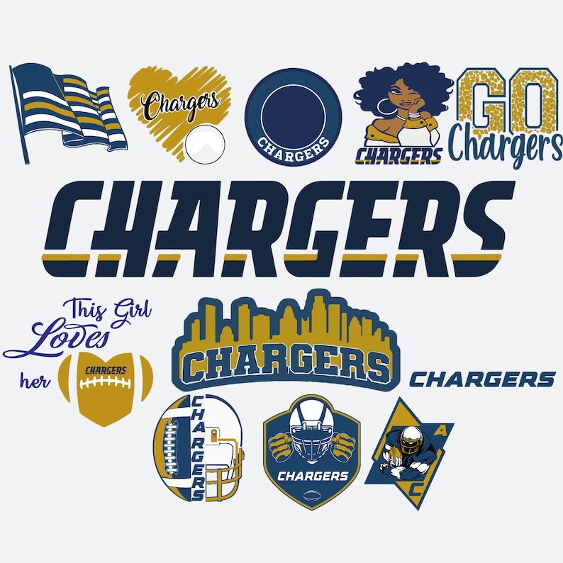 Chargers Svg,chargers Png,chargers Bundle,chargers Logo I Cup, Tshirt ...