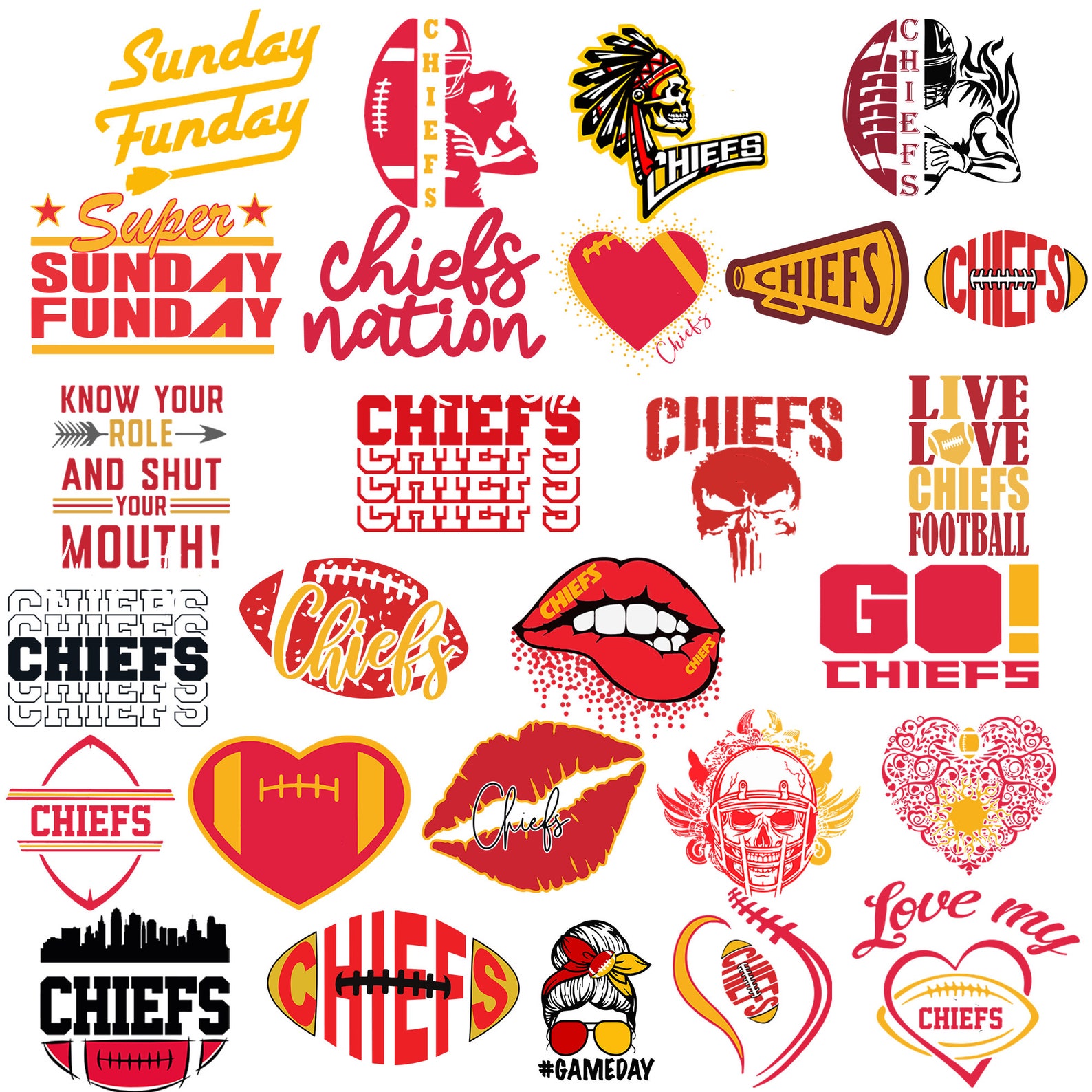 Chiefs Bundle,chiefs Svg,chiefs Png,chiefs,logo I Cup, Tshirt, Clip Art ...