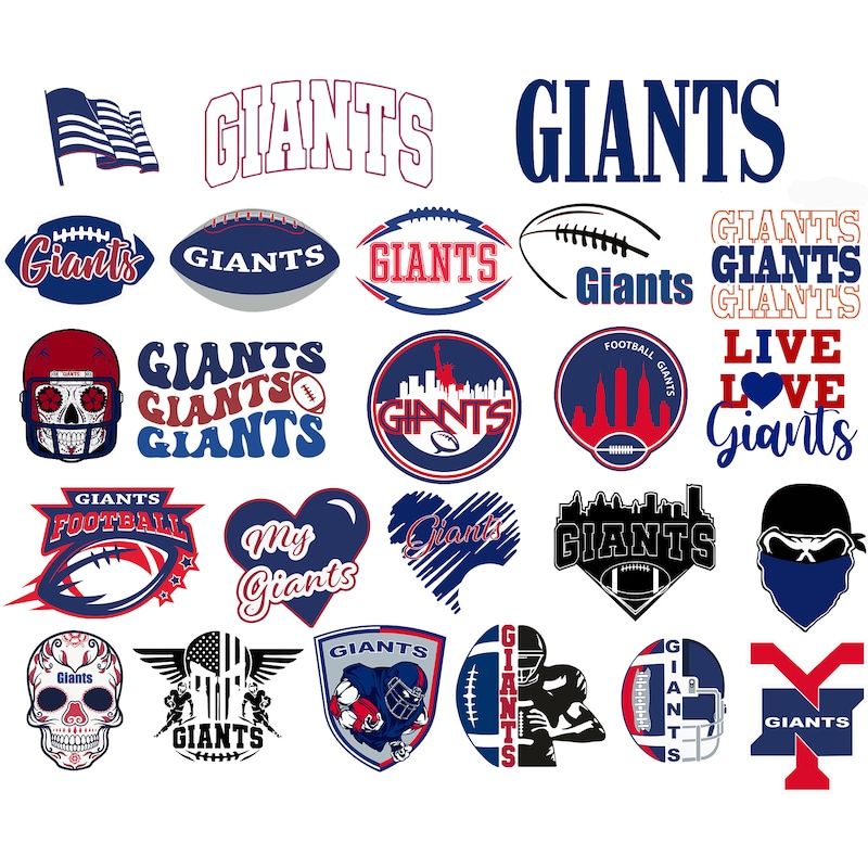 Giants Football Logo Svg - Etsy