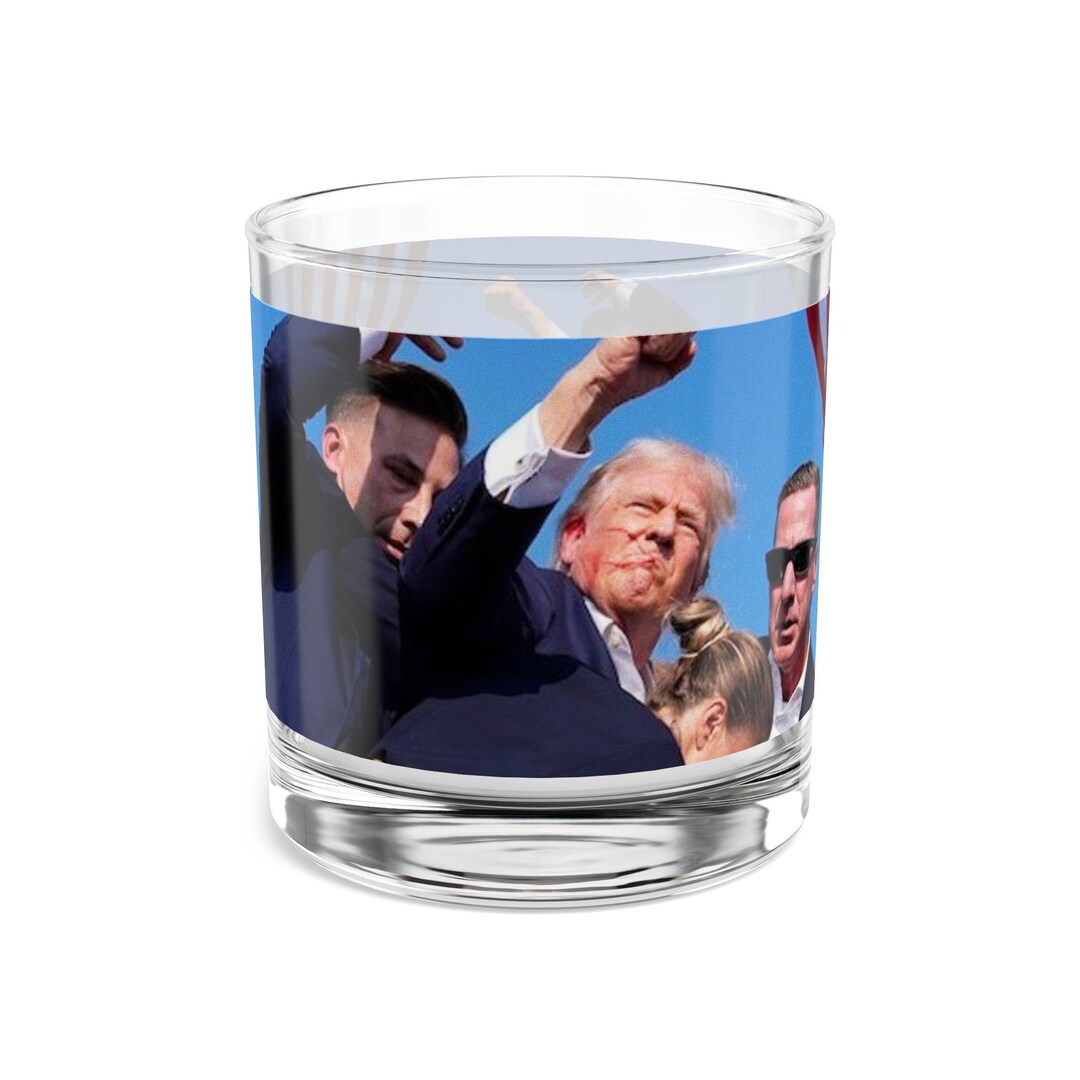 Donald Trump Attempted Assassination Rocks Glass, 10oz - Etsy