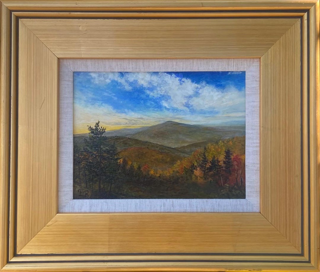 Appalachian Artist E. Bryson | Autumn Valley | 6"x8" Original Landscape ...