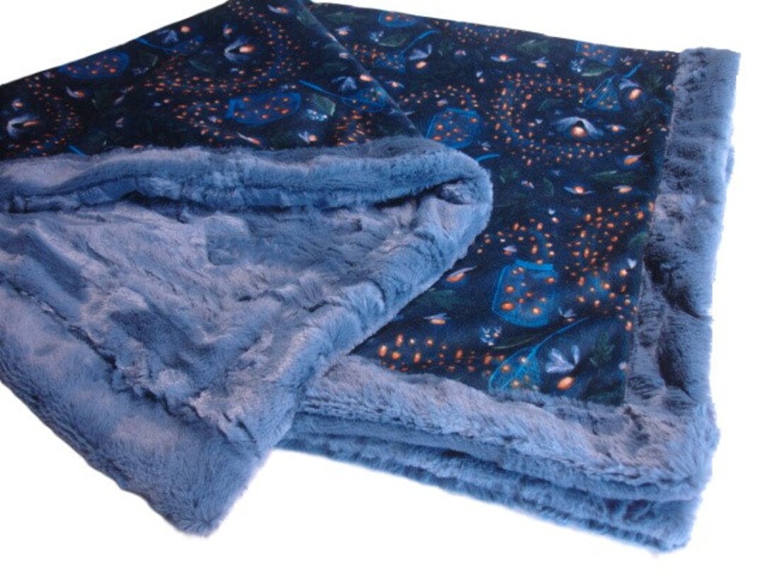 Fireflies Minky Blanket Personalized Firefly Gift Baby Toddler Child ...