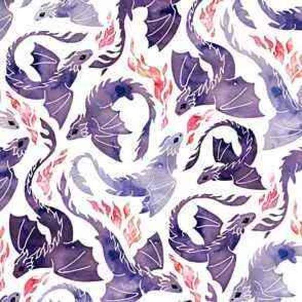 Purple Dragon Fabric - Etsy