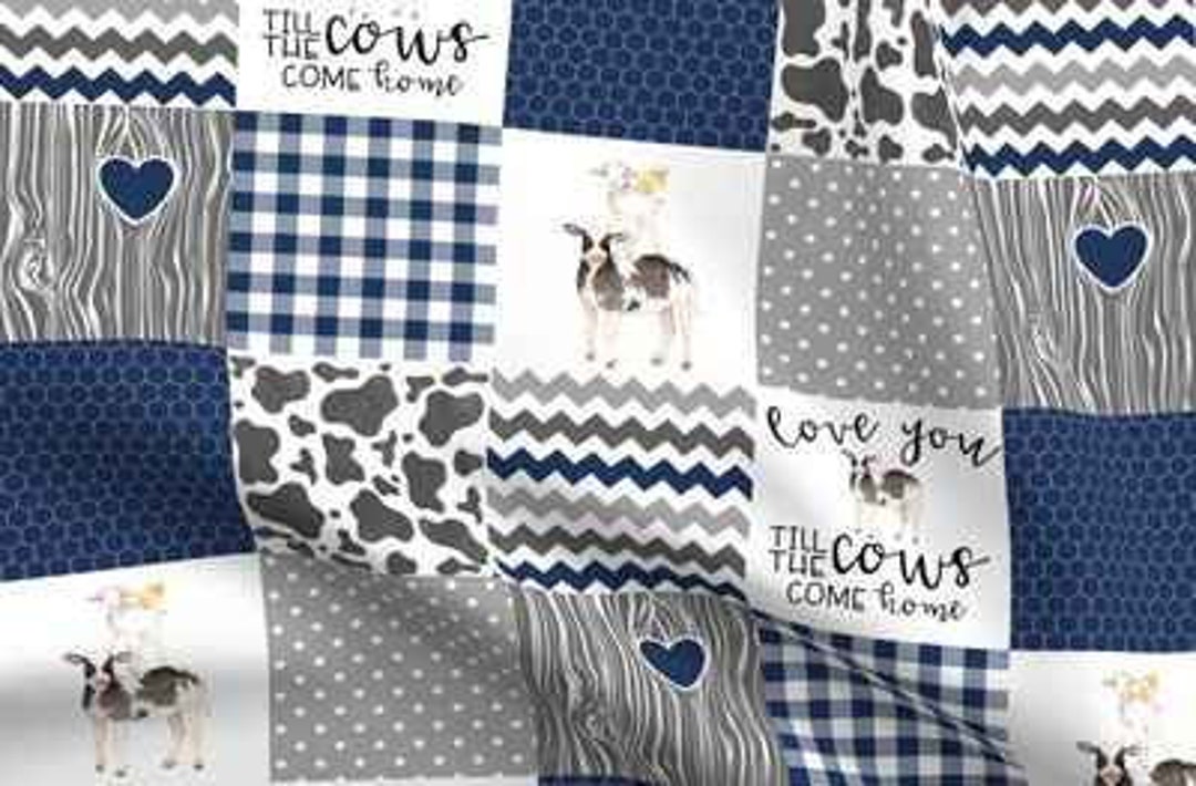 Farm Love Minky Fabric Panel 23x36 Long Dog Custom Designs Wholecloth ...