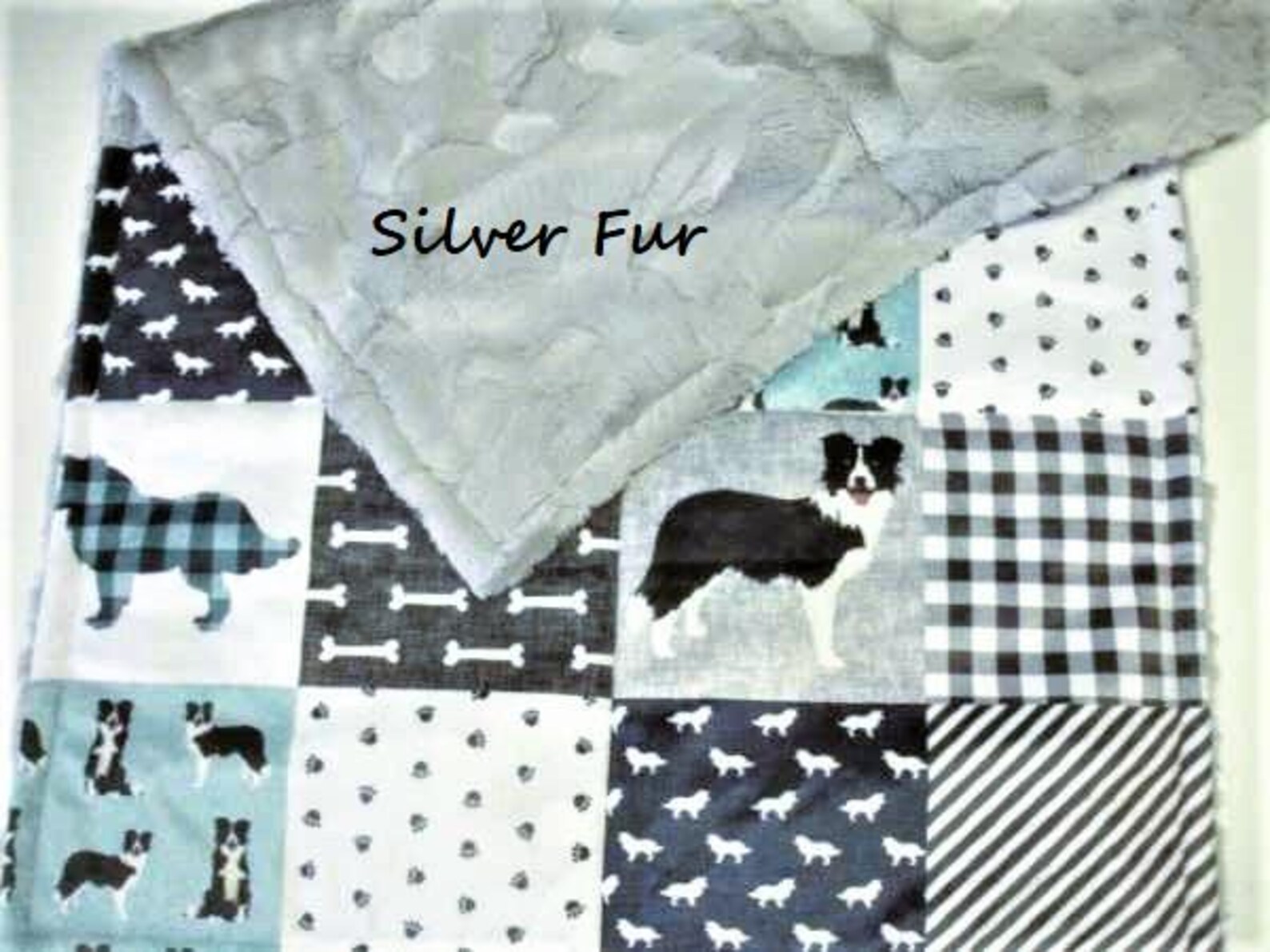 Border Collie Blanket, Custom Personalized Minky Dog Throw, Warm and ...