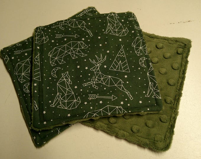 Constellations Green Wash Cloth Burp Cloth Quick Wipe Set - Etsy