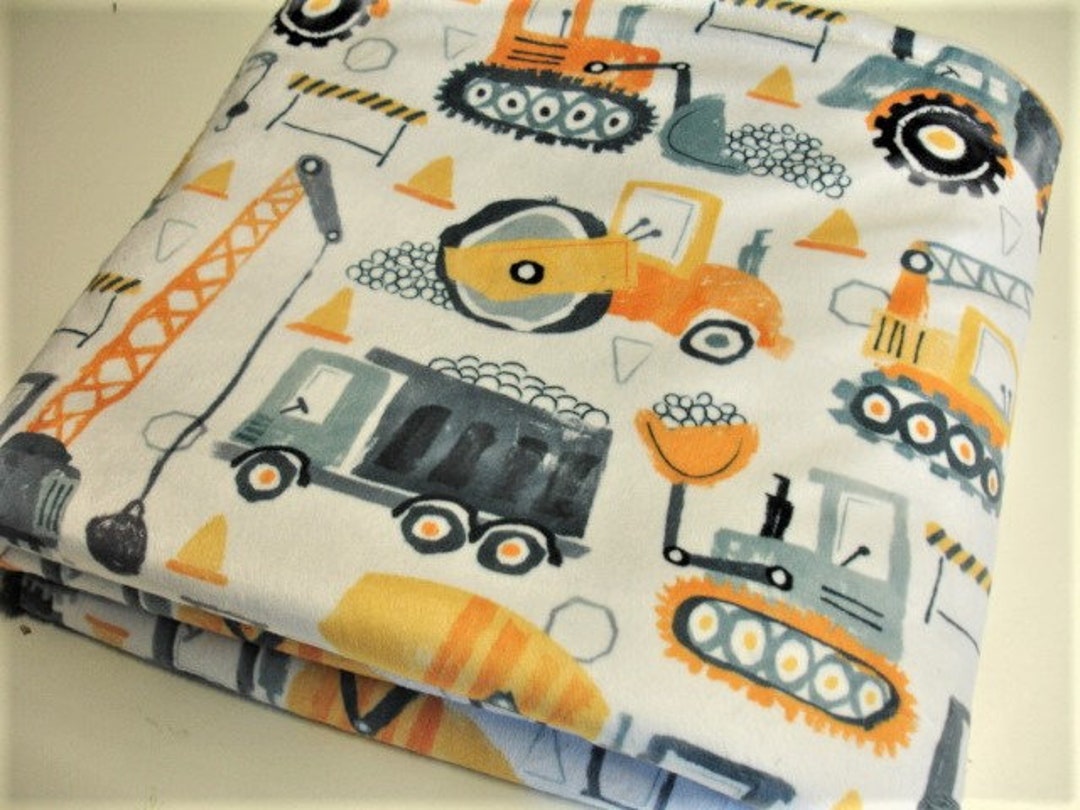 Construction Trucks Blanket Personalized Baby Blanket Toddler Child ...