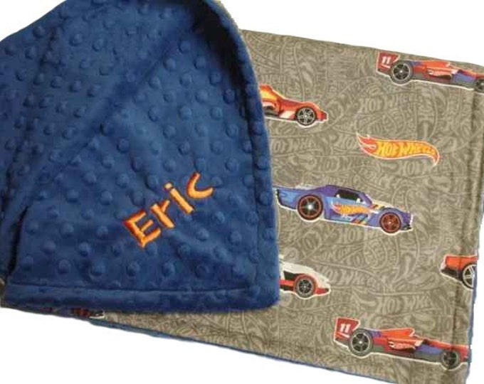 Race Cars Baby Lovey Wash Cloth Burp Cloth Personalized Minky Hand ...