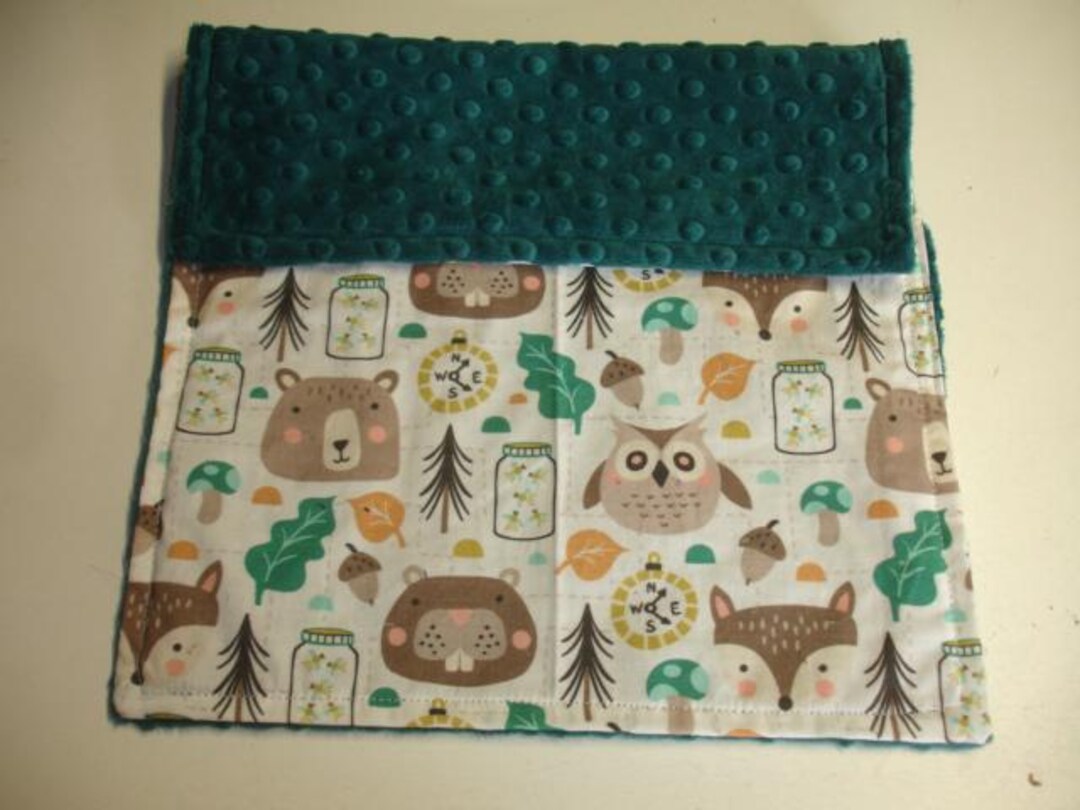 Baby Burp Cloth Forest Animals Minky Plush Ready to Ship - Etsy