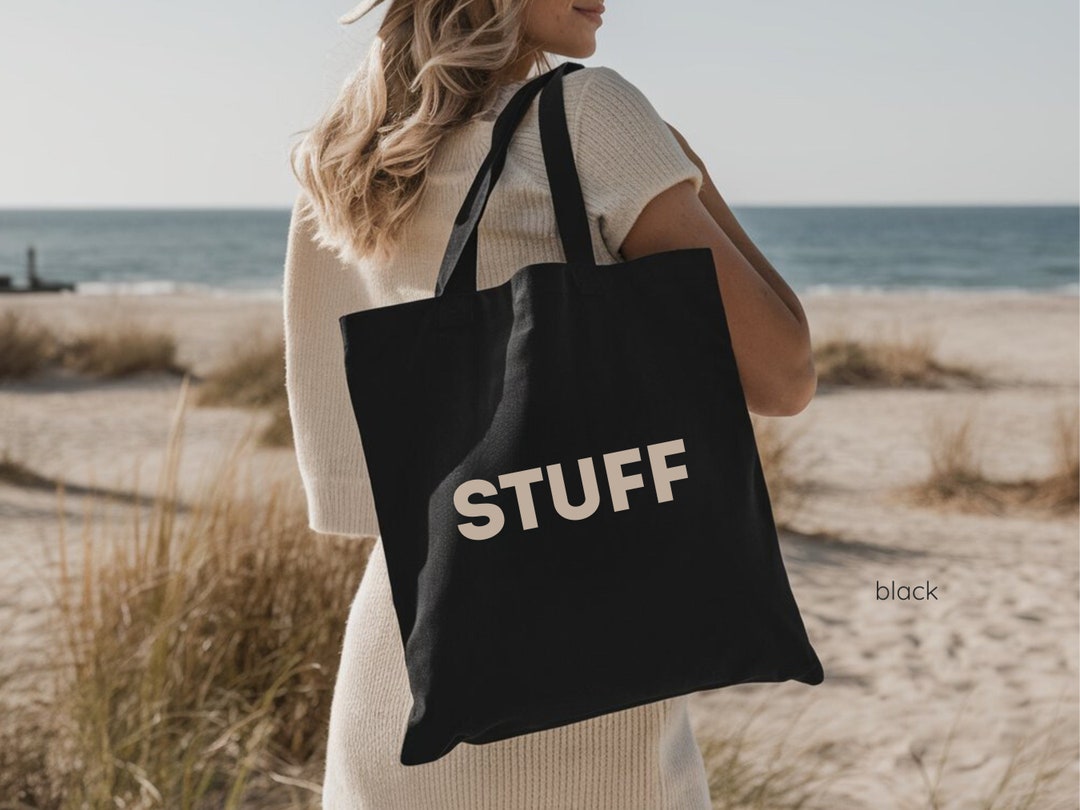 Stuff Canvas Tote, Carry-all Bag, Obvious Tote, Funny Gift ...