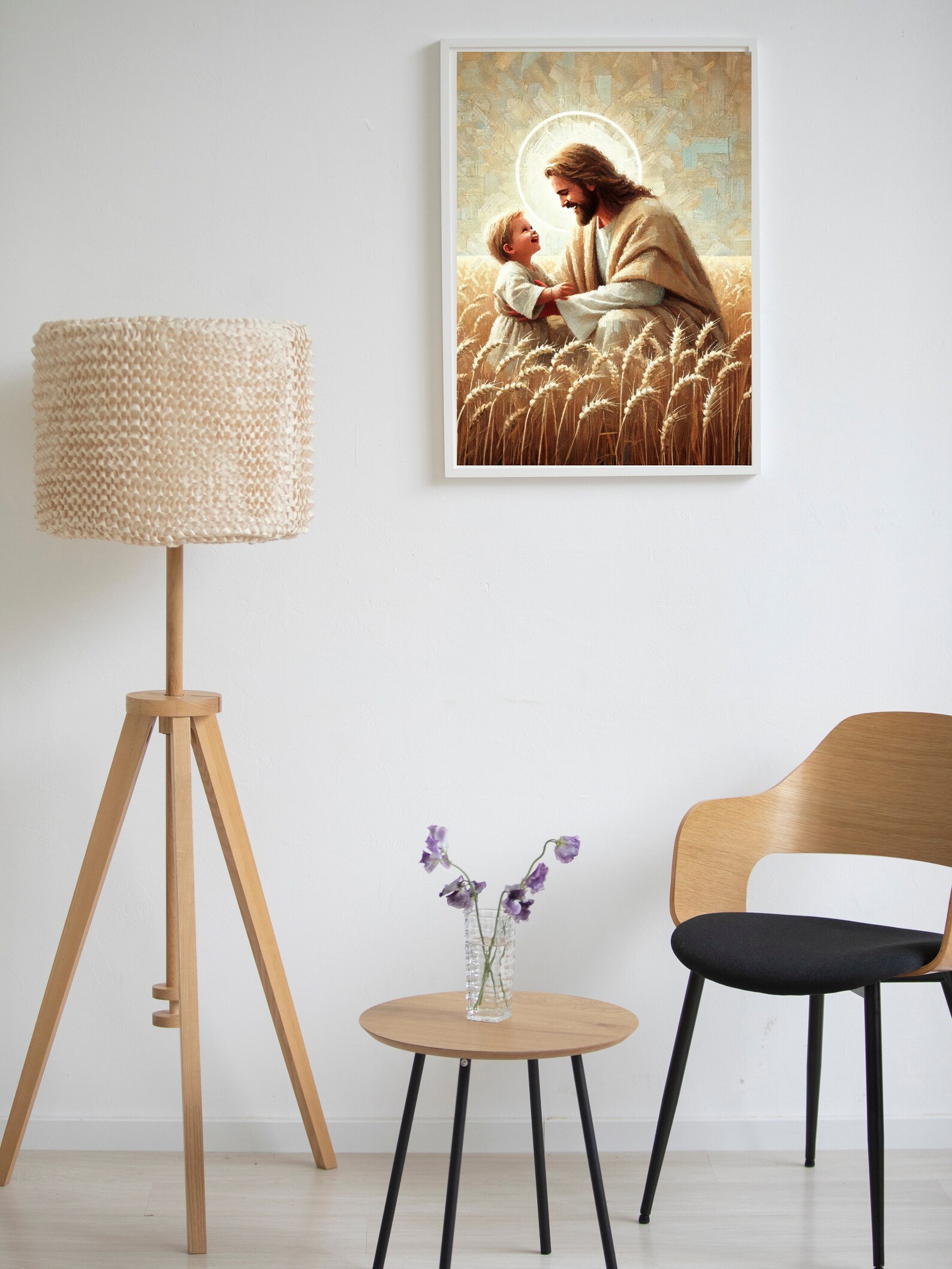 Image of Jesus Having Fun With Children With a Radiant Smile,christ Art ...