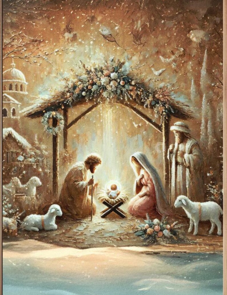 Nativity Scene Art,nativity Digital Atwork ,dowloadable Christmas ...