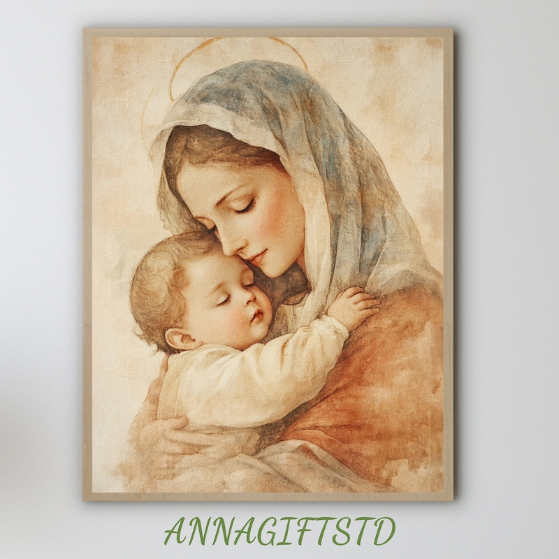 Mary and Jesus Art Lds - Etsy UK
