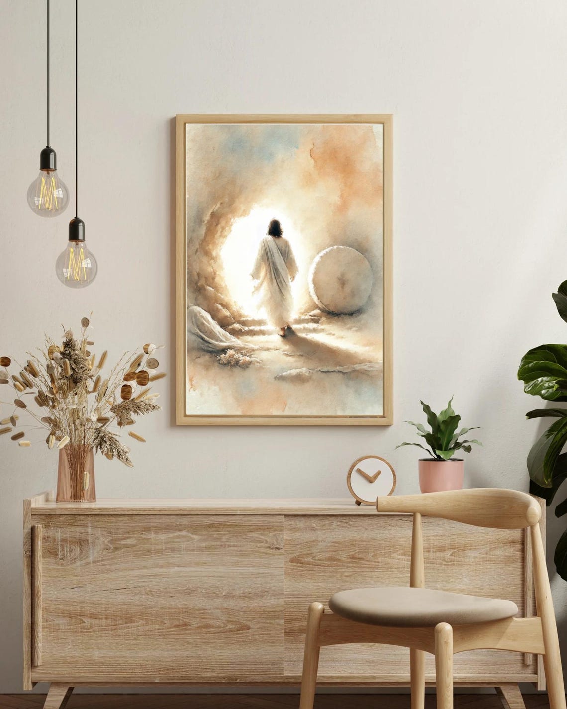 Jesus Christ Resurrection Watercolor Print: Tomb Scene (digital ...