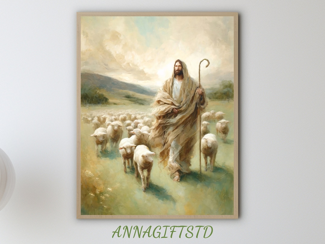 Jesus and the Sheep,bible Art, LDS Digital Art,digital Prints, Digital ...