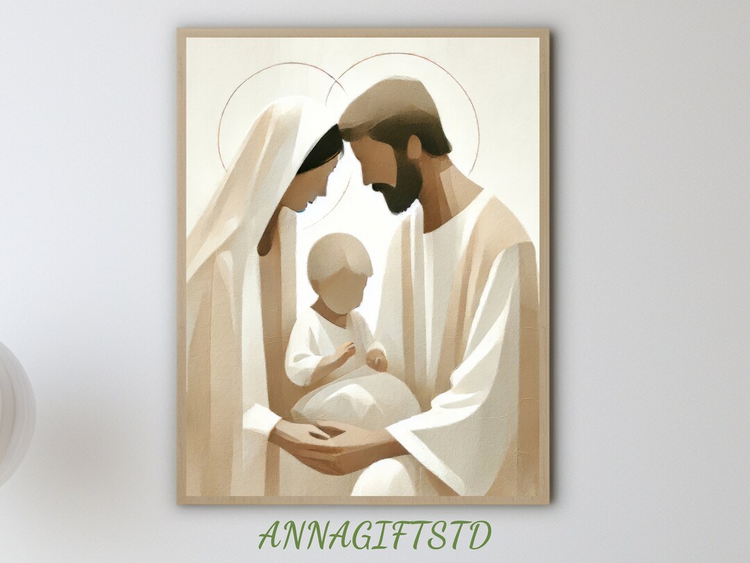 Boho Style Holy Family Photo, Bible Art, LDS Digital Art,digital Prints ...