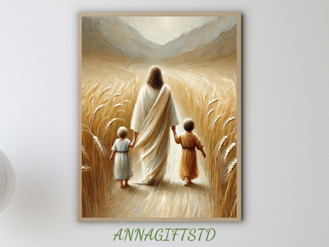 Jesus Leads Two Children,bible Art, LDS Digital Art,digital Prints ...