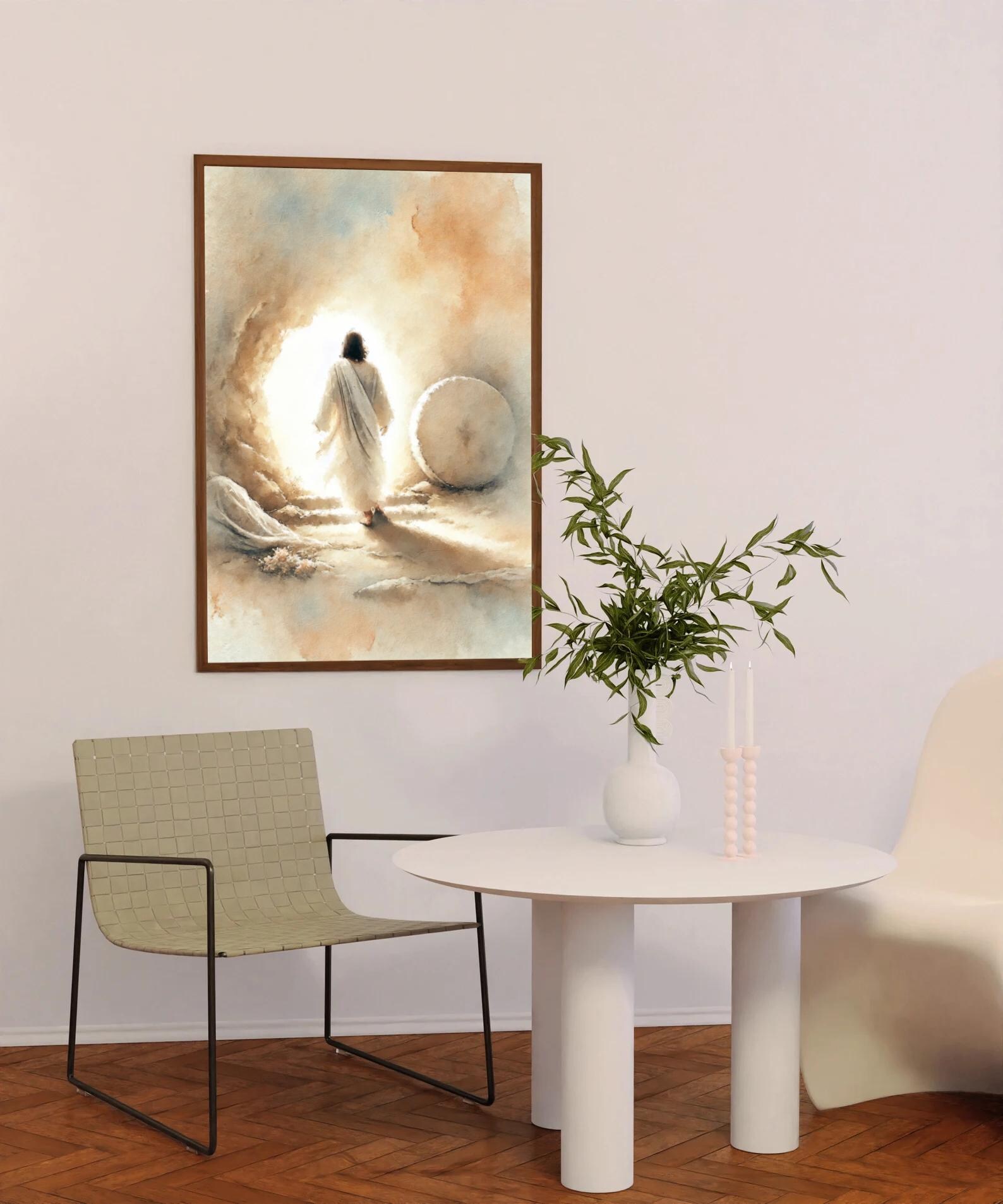 Jesus Christ Resurrection Watercolor Print: Tomb Scene (digital ...