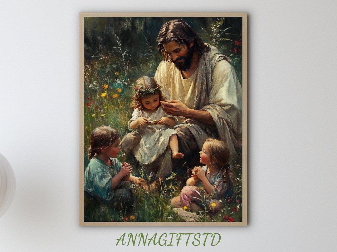 Jesus Playing With Childre Christian Art, Jesus Painting, Picture of ...