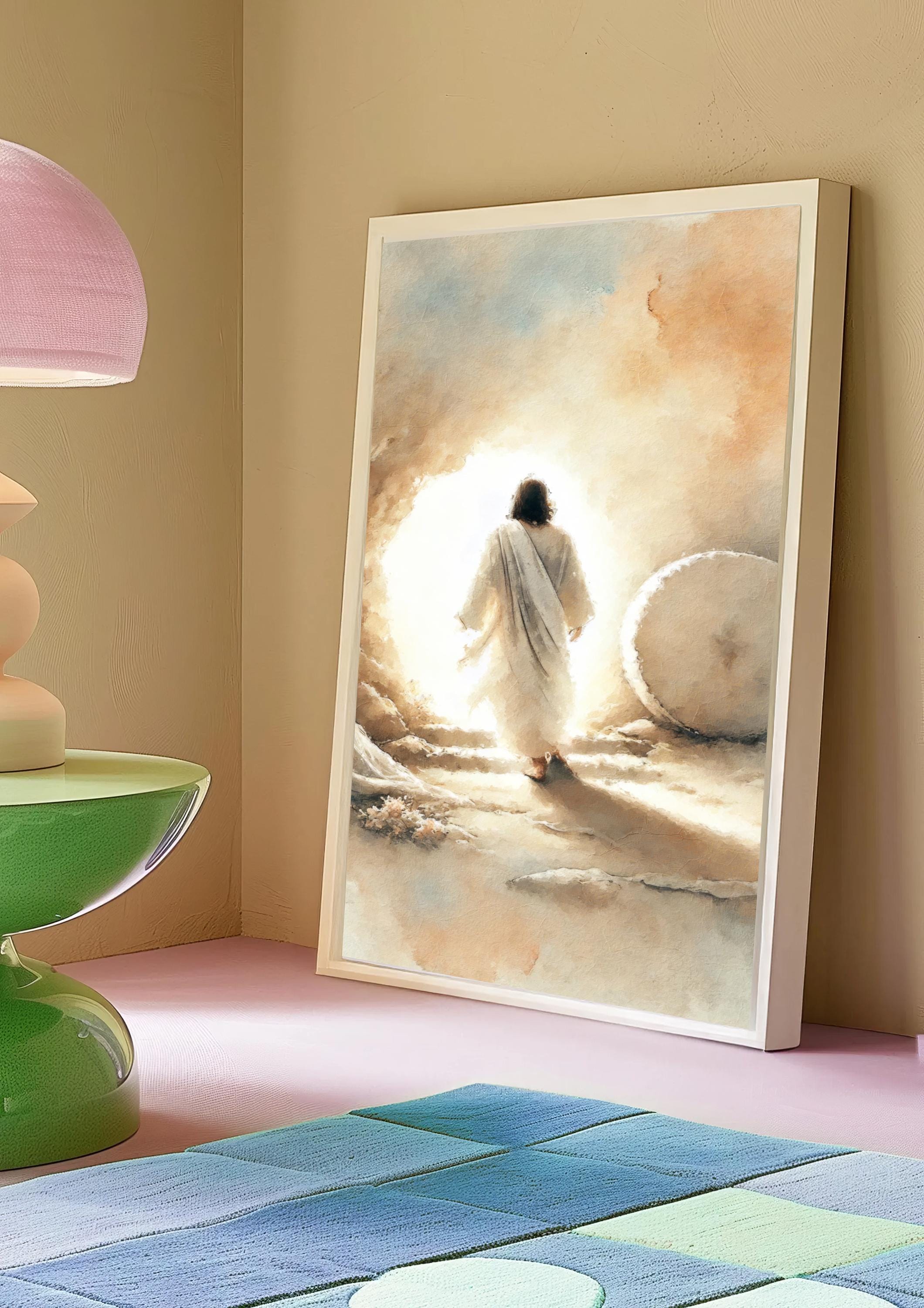 Jesus Christ Resurrection Watercolor Print: Tomb Scene (digital ...