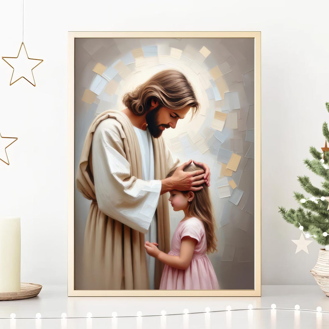 Jesus Blessing Child Art Print: Christian Home Decor (digital Download ...