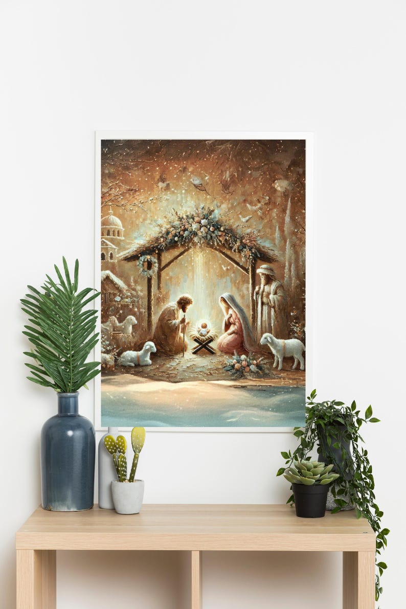 Nativity Scene Art,nativity Digital Atwork ,dowloadable Christmas ...