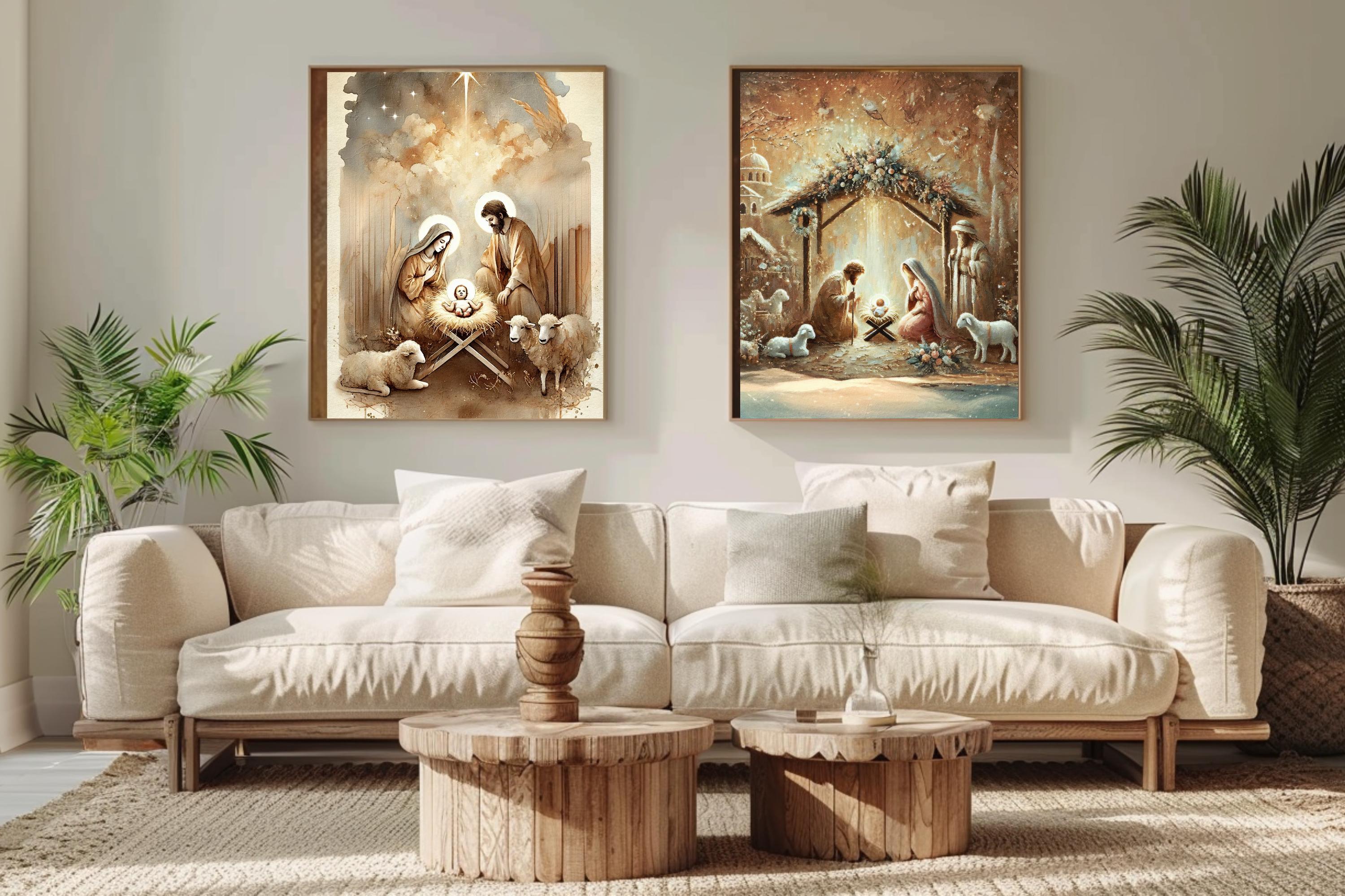 Nativity Scene Art,nativity Digital Atwork ,dowloadable Christmas ...