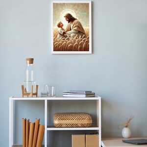Image of Jesus Having Fun With Children With a Radiant Smile,christ Art ...