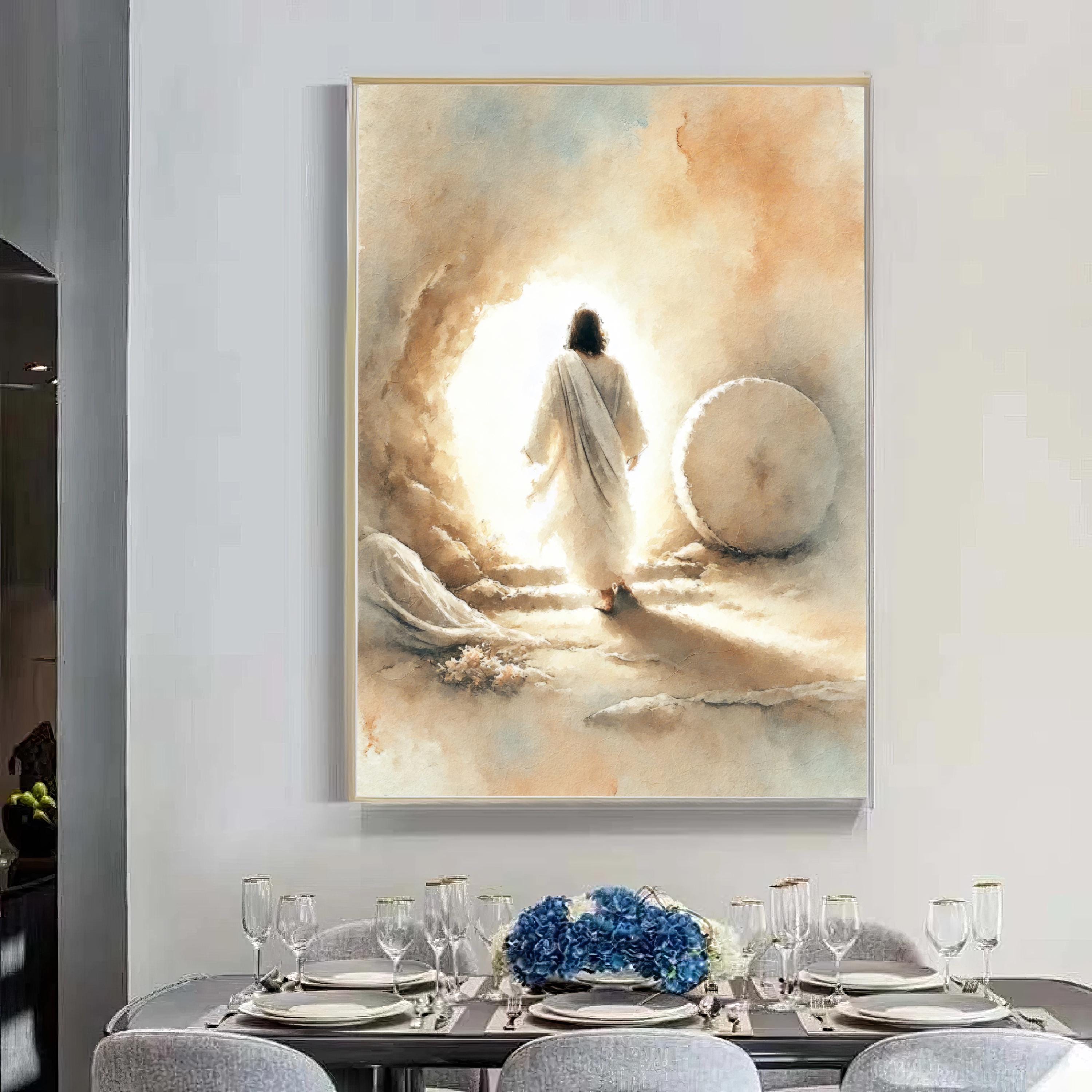 Jesus Christ Resurrection Watercolor Print: Tomb Scene (digital ...