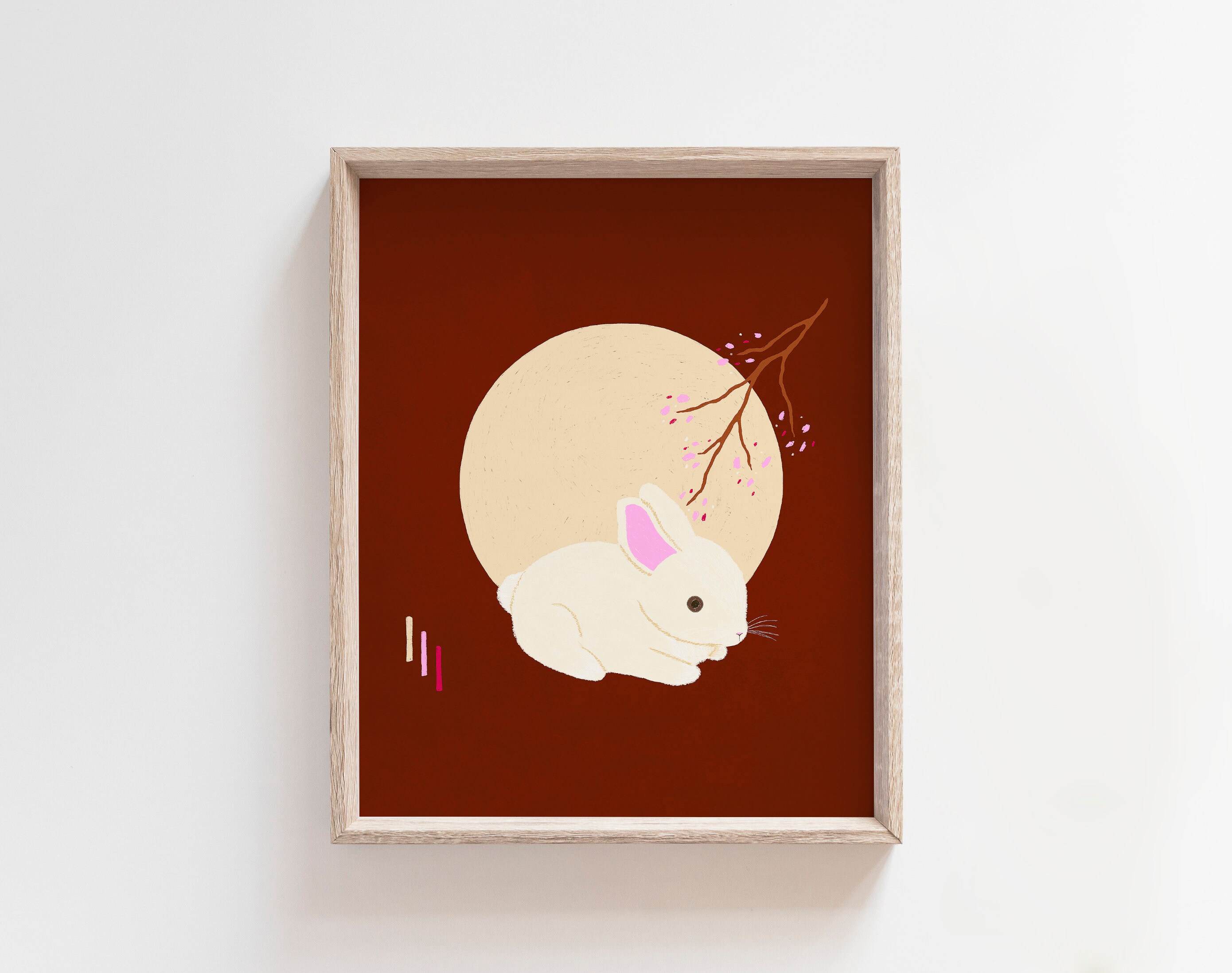 Chinese Art Rabbit Moon