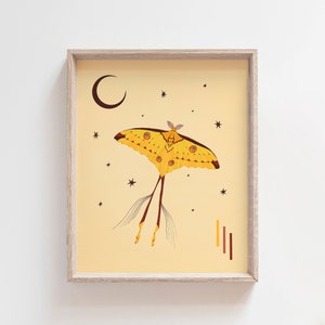 Comet Moth Art Print Male Madagascar Comet Moth Dreamy Nature ...
