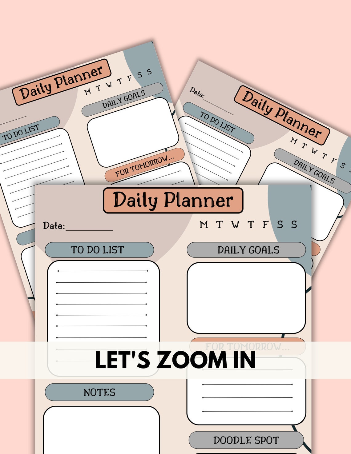 Simple Daily Planner Page, One Page Printable Daily Page PDF, Digital ...
