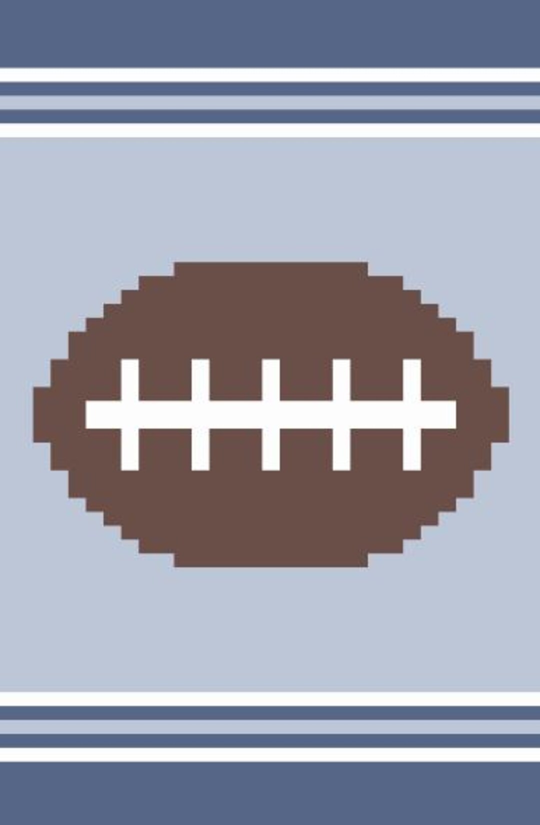 Football - Finger Knitting / Chunky Knit Blanket Pattern - Etsy