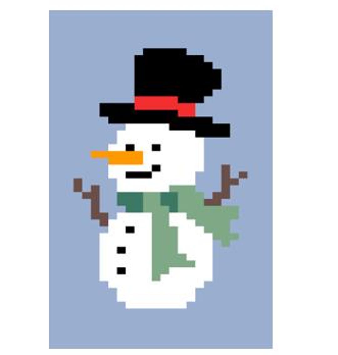 Snowman - Finger Knitting / Chunky Knit Blanket Pattern - Etsy