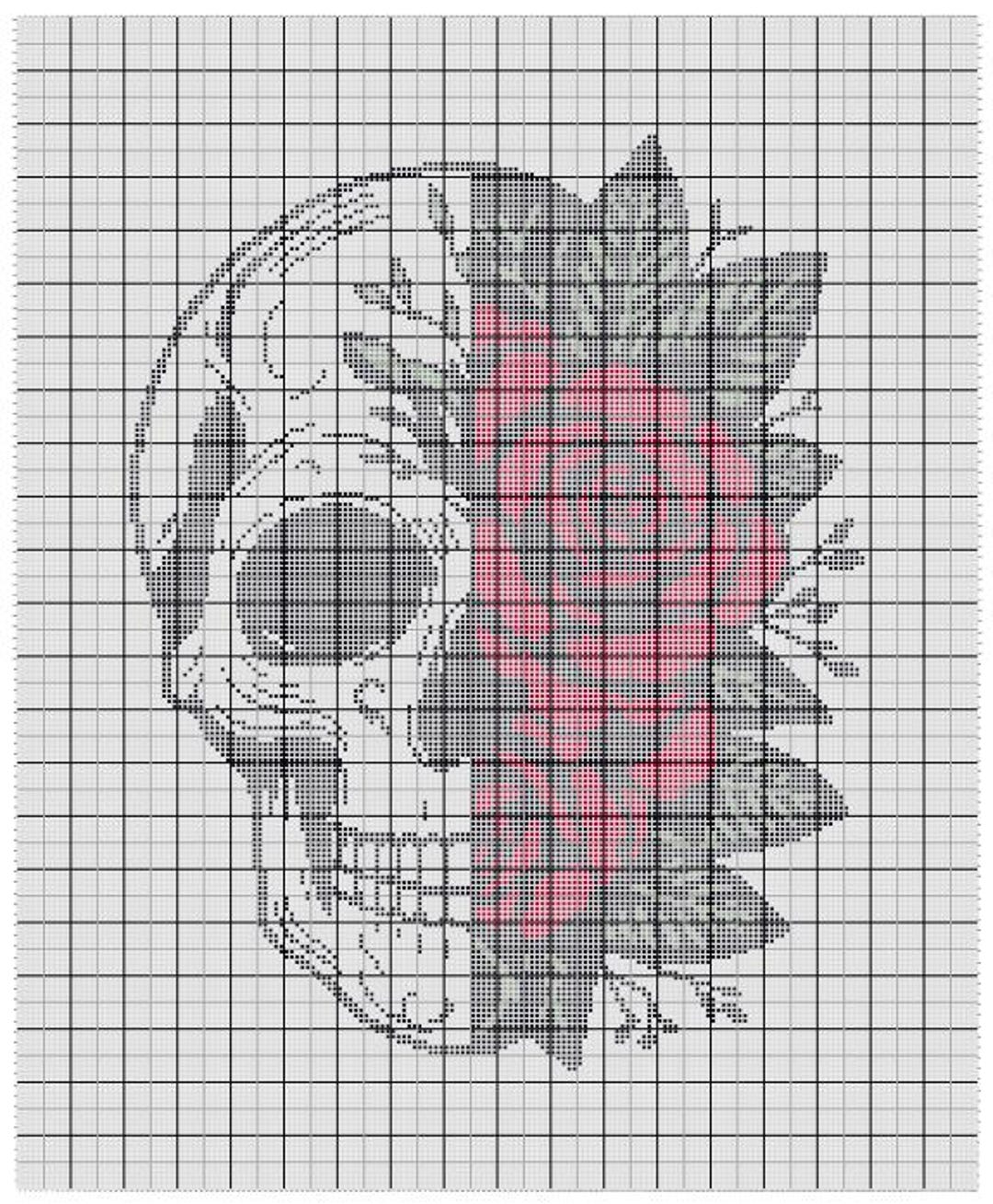 Floral Skull - Single Crochet Graphgan - Blanket Pattern - Etsy