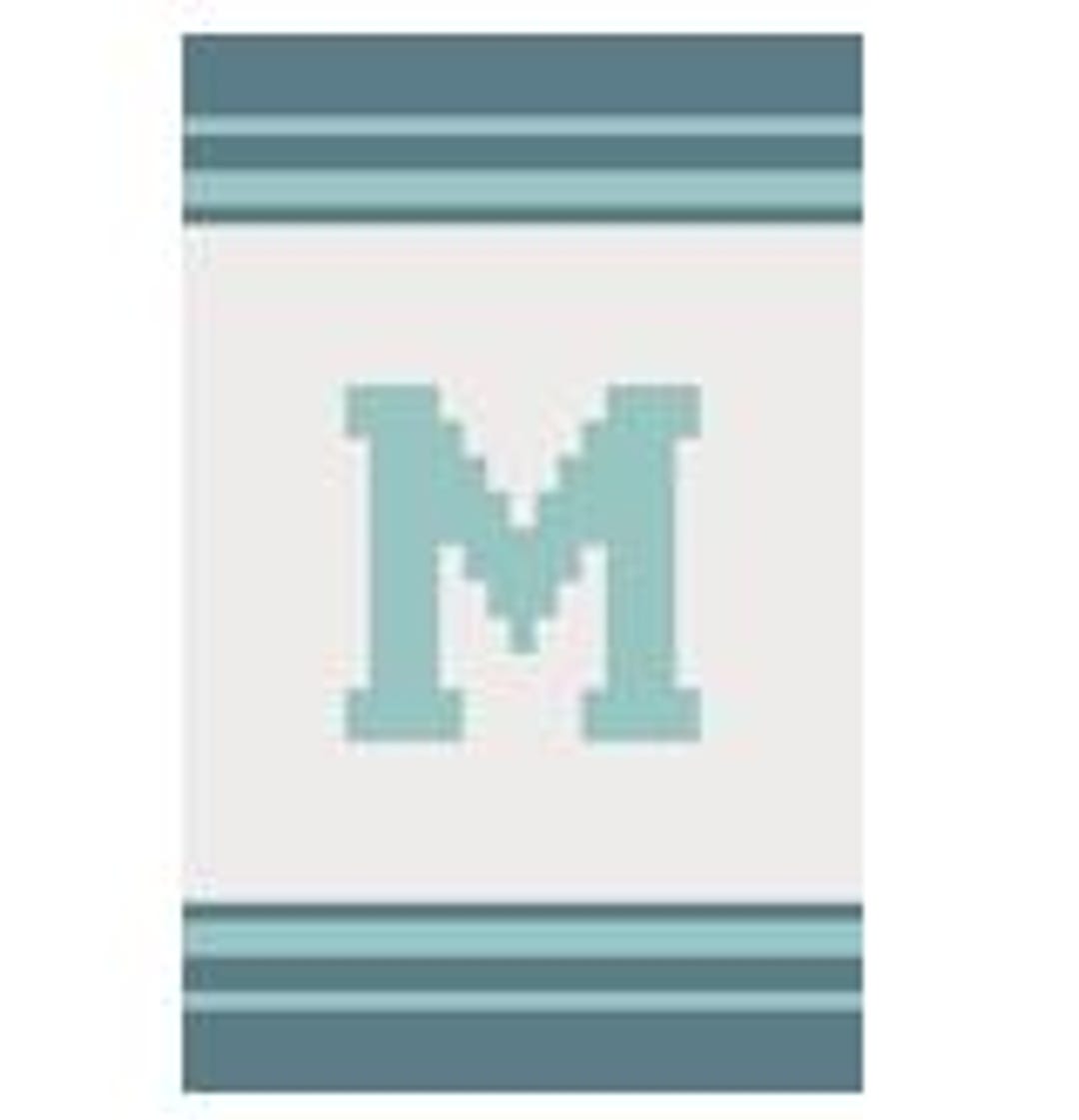 Letter M Initial - Finger Knitting / Chunky Knit Blanket Pattern - Etsy