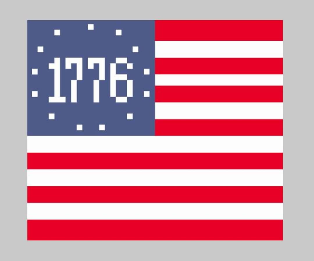 1776 Betsy Ross American Flag - Finger Knitting / Chunky Knit Blanket ...