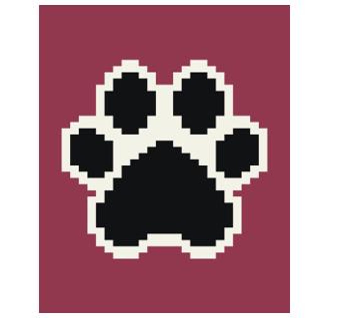 Paw Print - Finger Knitting / Chunky Knit Blanket Pattern - Etsy