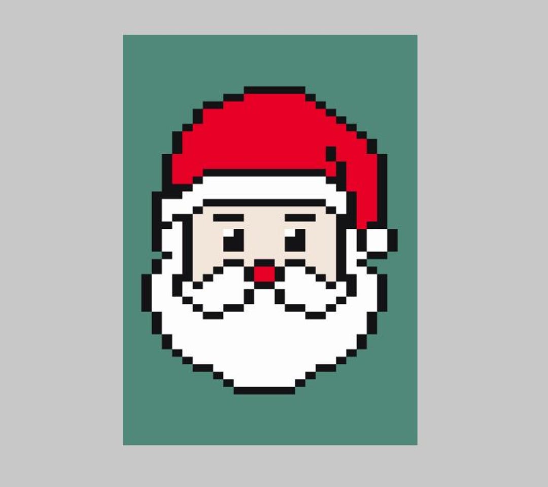 Santa Face - Finger Knitting / Chunky Knit Blanket Pattern - Etsy