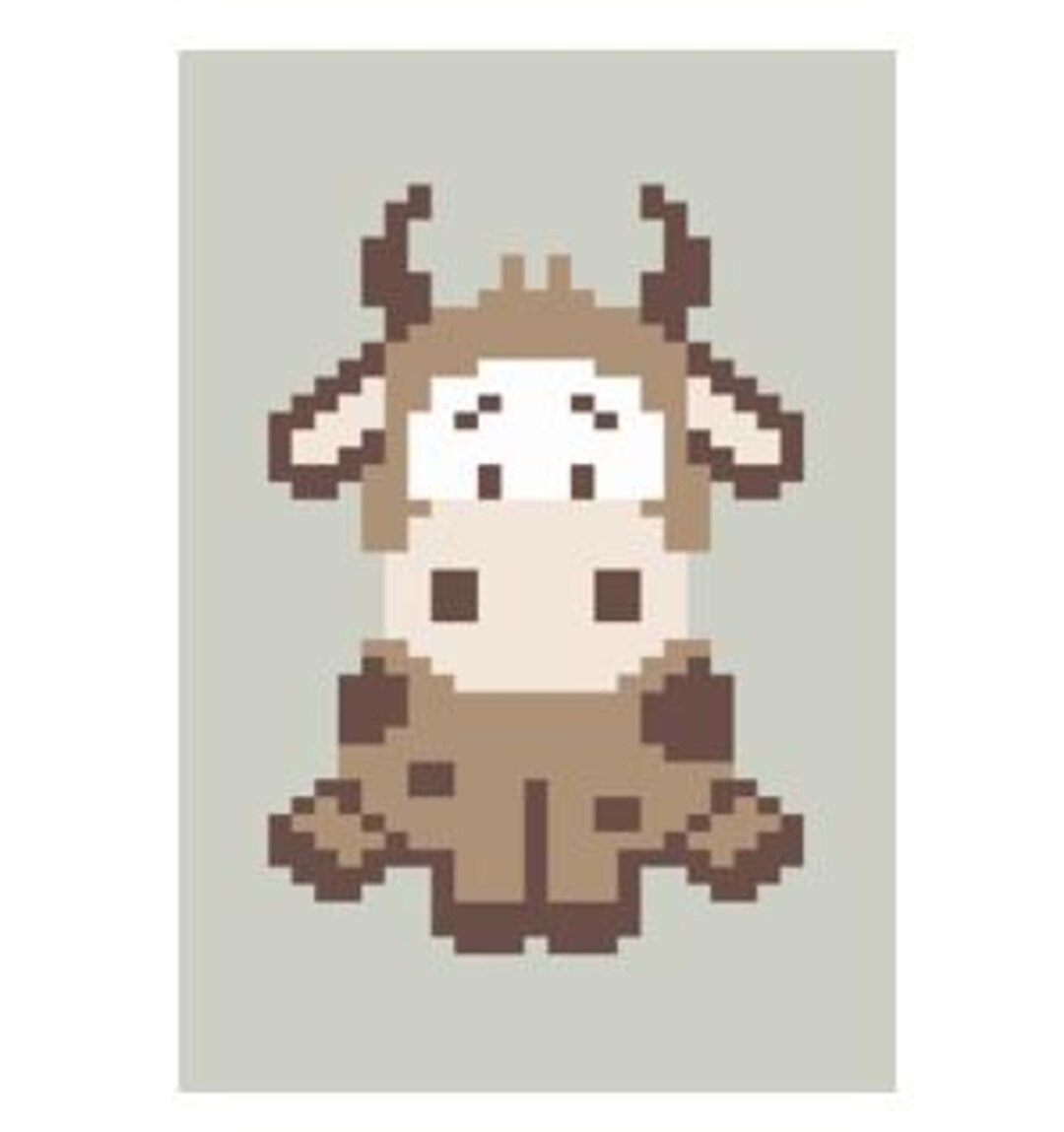 Baby Cow - Finger Knitting / Chunky Knit Blanket Pattern - Etsy