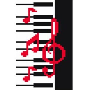 Piano Keys With Music Notes Finger Knitting / Chunky Knit Blanket ...