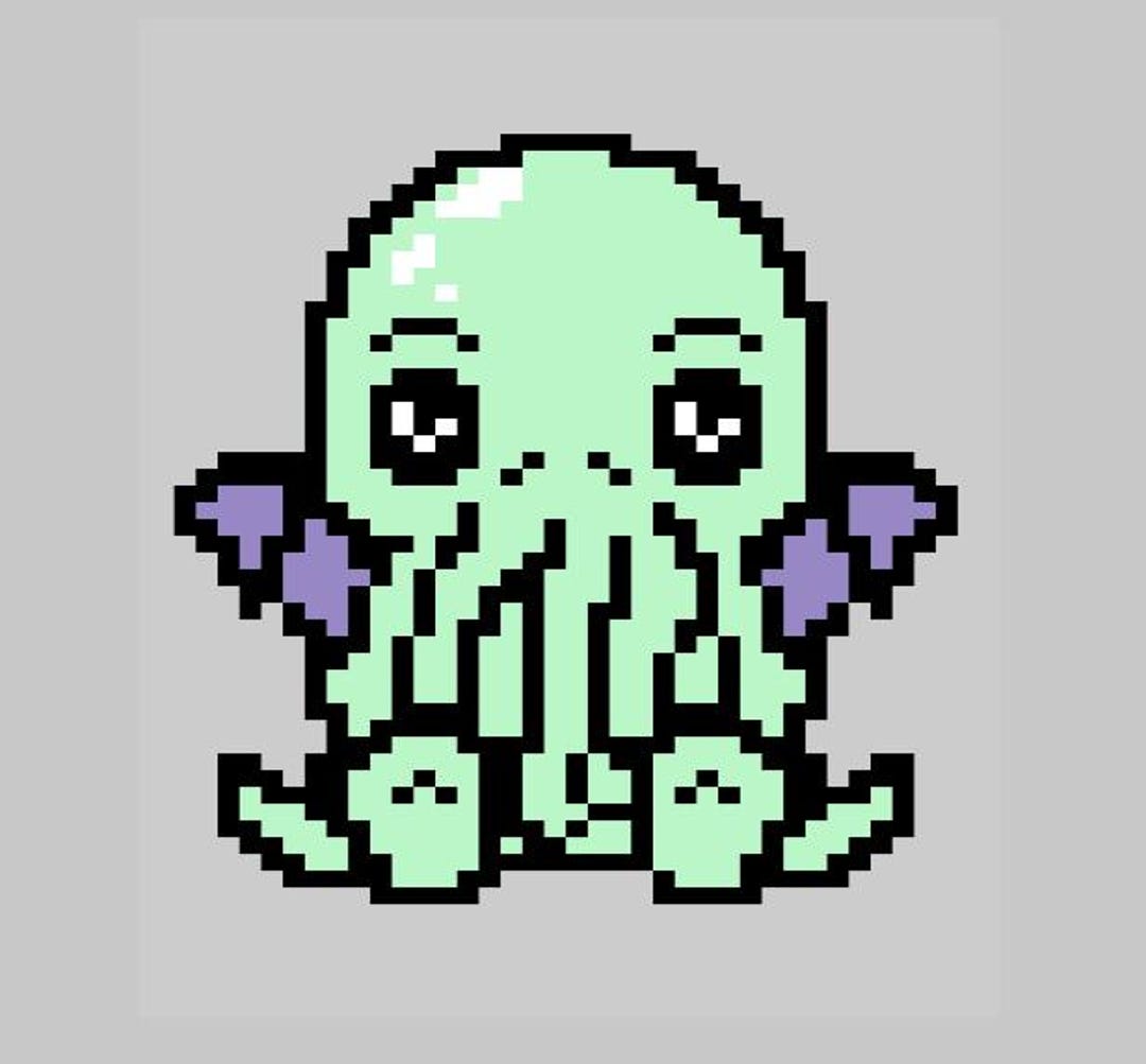 Cute Cthulhu Character - Finger Knitting / Chunky Knit Blanket Pattern ...