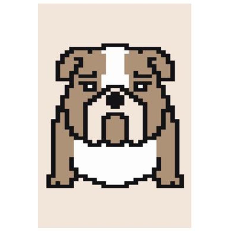 Bulldog Knitting Pattern - Etsy