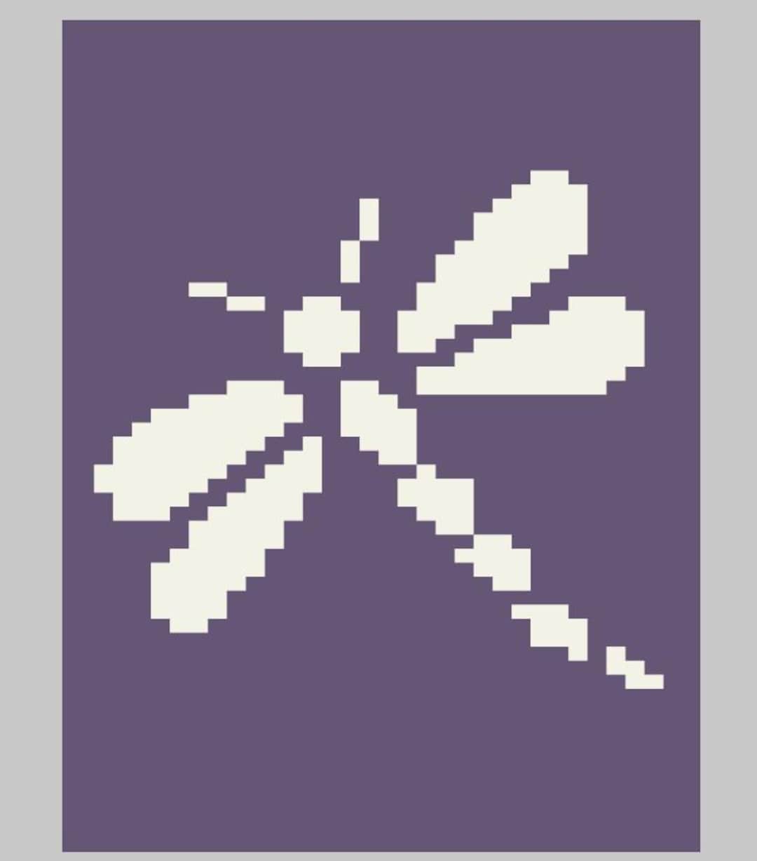 Dragonfly Silhouette - Finger Knitting / Chunky Knit Blanket Pattern - Etsy
