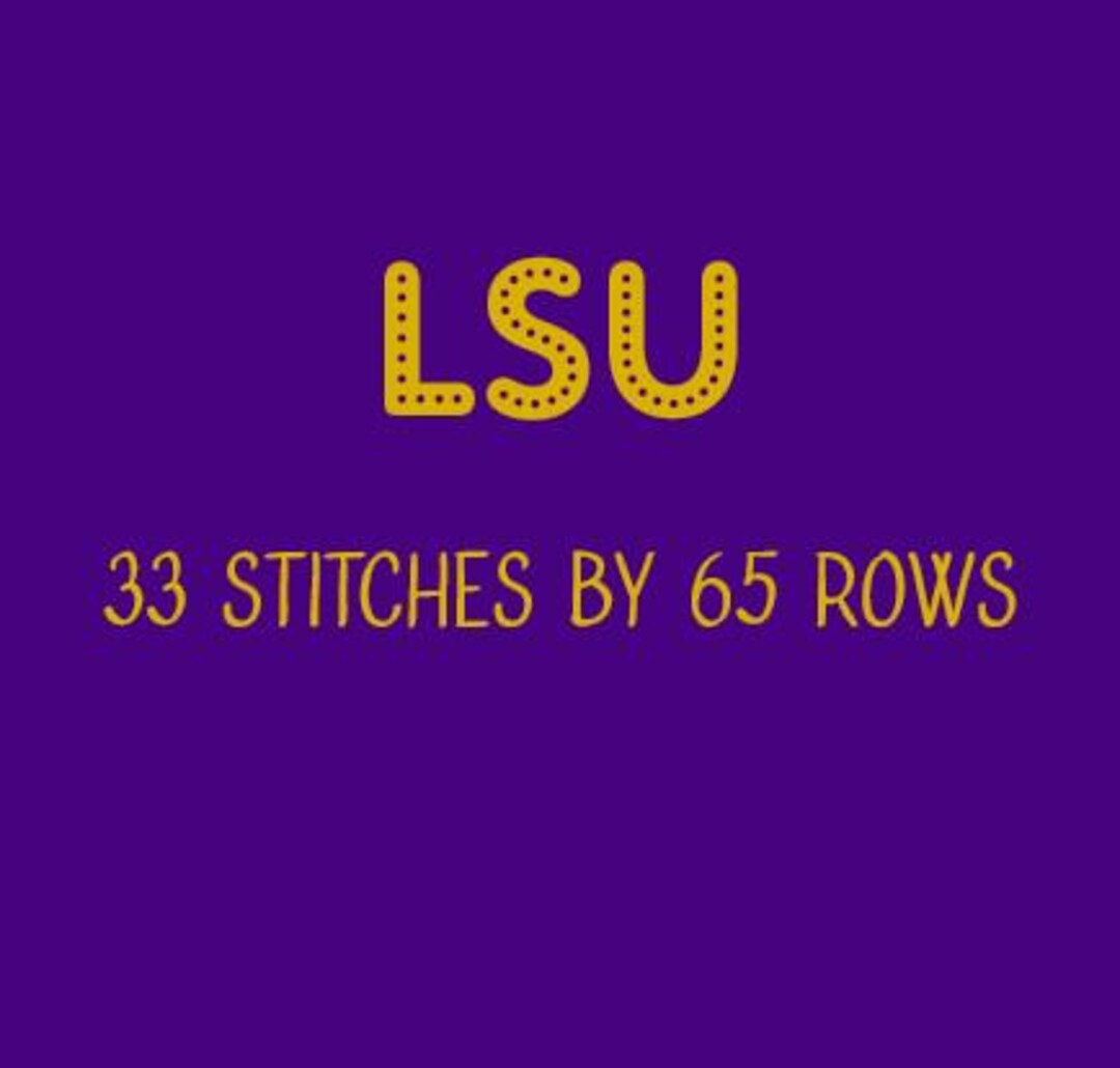 Custom LSU 33X65 - Pre Approved Custom Request - Finger Knitting ...